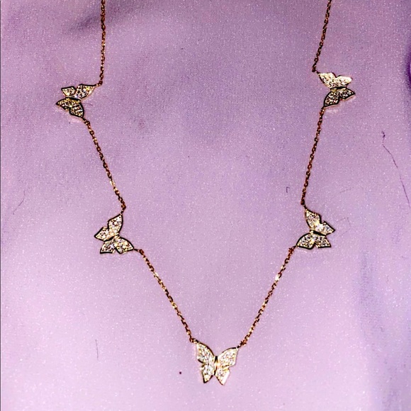 Jewelry | Amazing 18kt Diamond Multi Butterfly Necklace | Poshmark